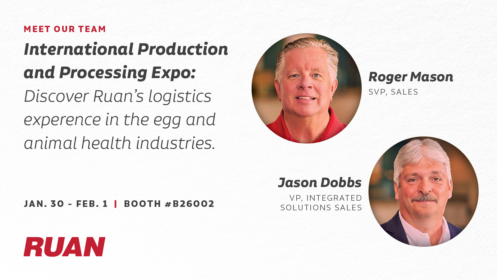 Ruan is attending IPPE 2024